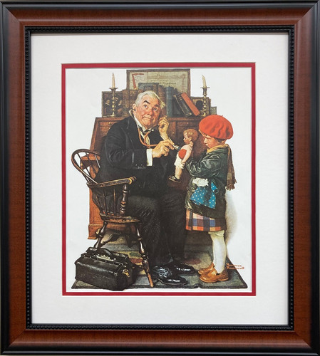 Norman Rockwell "Doctor and Doll 1929" CUSTOM FRAMED Art Print ...