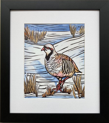Molly Hashimoto "Chukar with Grasses and Snow" Newly Custom Framed Art ...