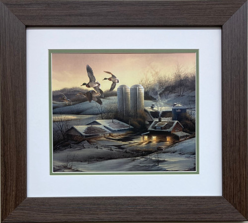 Terry Redlin "Evening Company" CUSTOM FRAMED Rural America Art Print ...