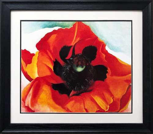 Georgia O'Keeffe "Poppy" Custom Framed Art | Marlin Art 8/2/21