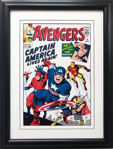 Marvel "The Avengers" # 4 Framed Comic Book Poster | Marlin Art 8/2/21