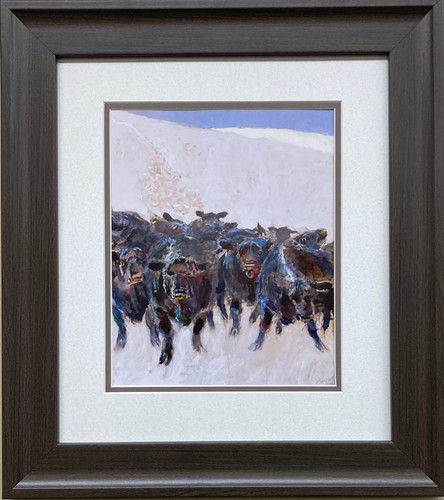 Jamie Wyeth "Angus in Winter '22" CUSTOM FRAMED Art Andrew Americana ...