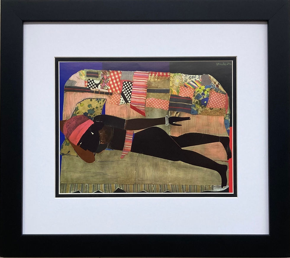 Romare Bearden "Patchwork Quilt 1970" CUSTOM FRAMED Black Art | Marlin ...