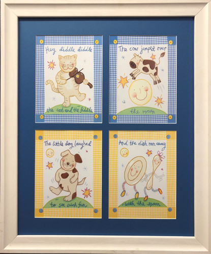 Sophia Harding "Hey Diddle Diddle" Framed Nursery Art Baby Gift New ...