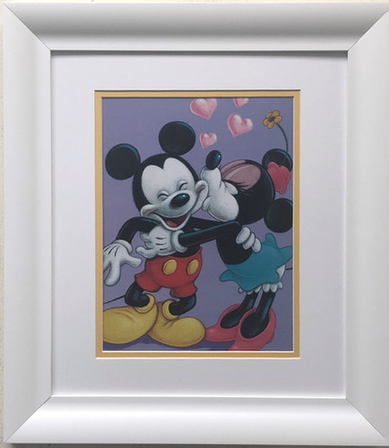 Disney "Mickey & Minnie's Sweet Romance" Custom Framed Animation Art ...