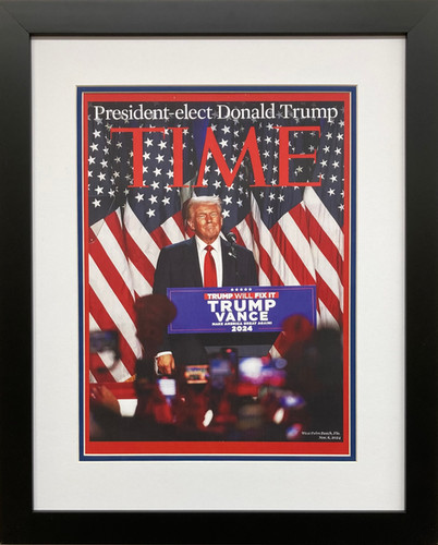 Donald J. Trump "Time Magazine Cover Nov 6 2024" New Custom Framed Art ...