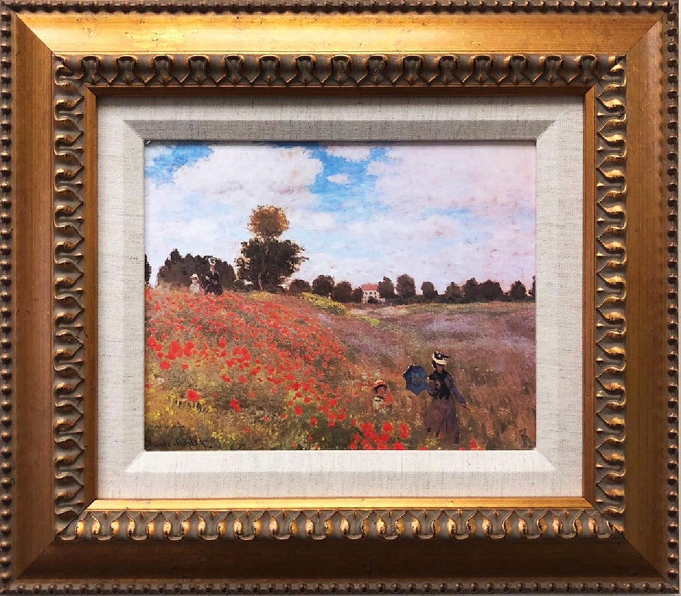 Claude Monet "Poppy Field" FRAMED Art | Marlin Art 8/2/21