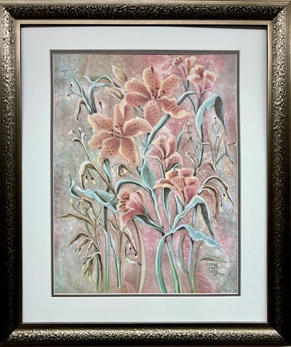 Natalie Dorf "Floral" Hand Signed & # Framed Litho Impressionist Lily ...