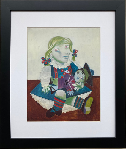 Pablo Picasso "Portrait of Maya with Her Doll '38" FRAMED Art Print ...