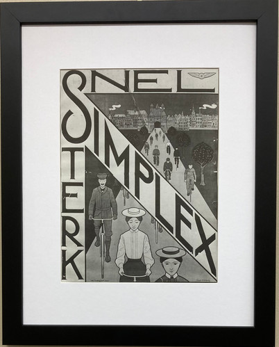 Vintage Bicycle Poster "Simplex Bicycles" (1912) Framed Art | Marlin ...