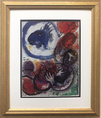 Marc Chagall "The Blue Goat" New CUSTOM FRAMED Art Rare Poster | Marlin ...
