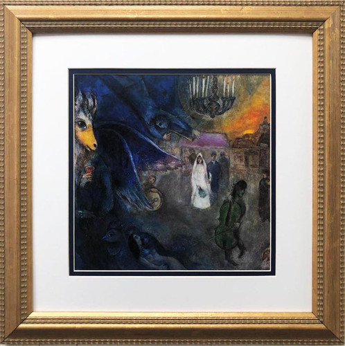Marc Chagall "The Wedding Candles" New CUSTOM FRAMED Art Rare Poster ...