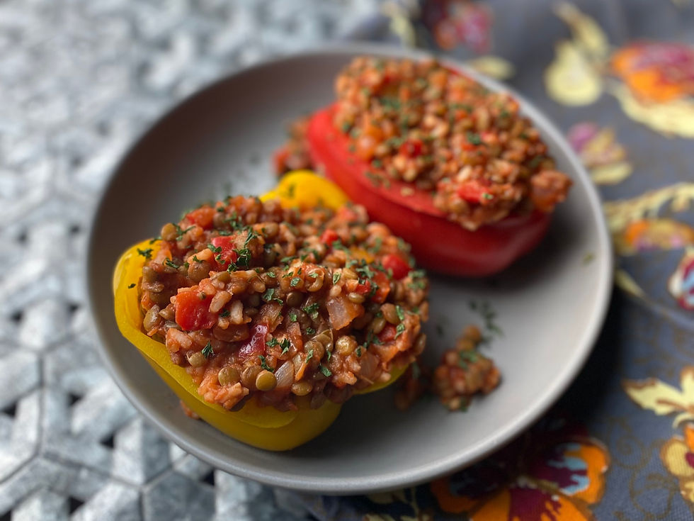 Lentil Stuffed Peppers | The 30 Bird