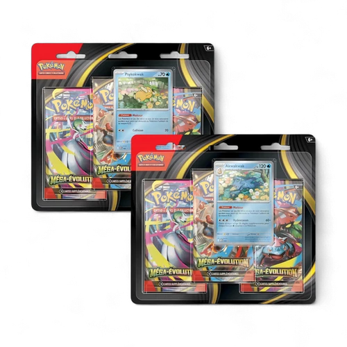 Duo de Tripacks Pokémon Akwakwak et Psykokwak ME01 🇫🇷 | Arakemon