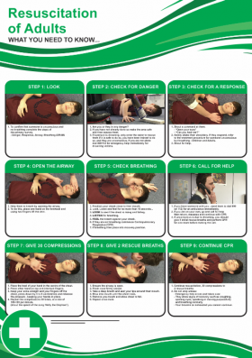 Resuscitation of Adults Poster | gsbsigns
