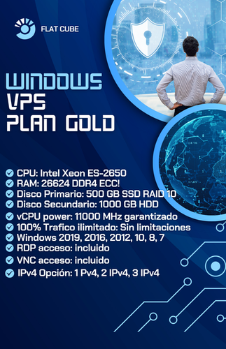 WINDOWS - PLAN GOLD - PLAN MENSUAL | flatcube