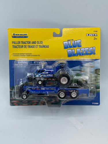 Blue Blazes Puller Tractor and Sled | B & B Farm Toys