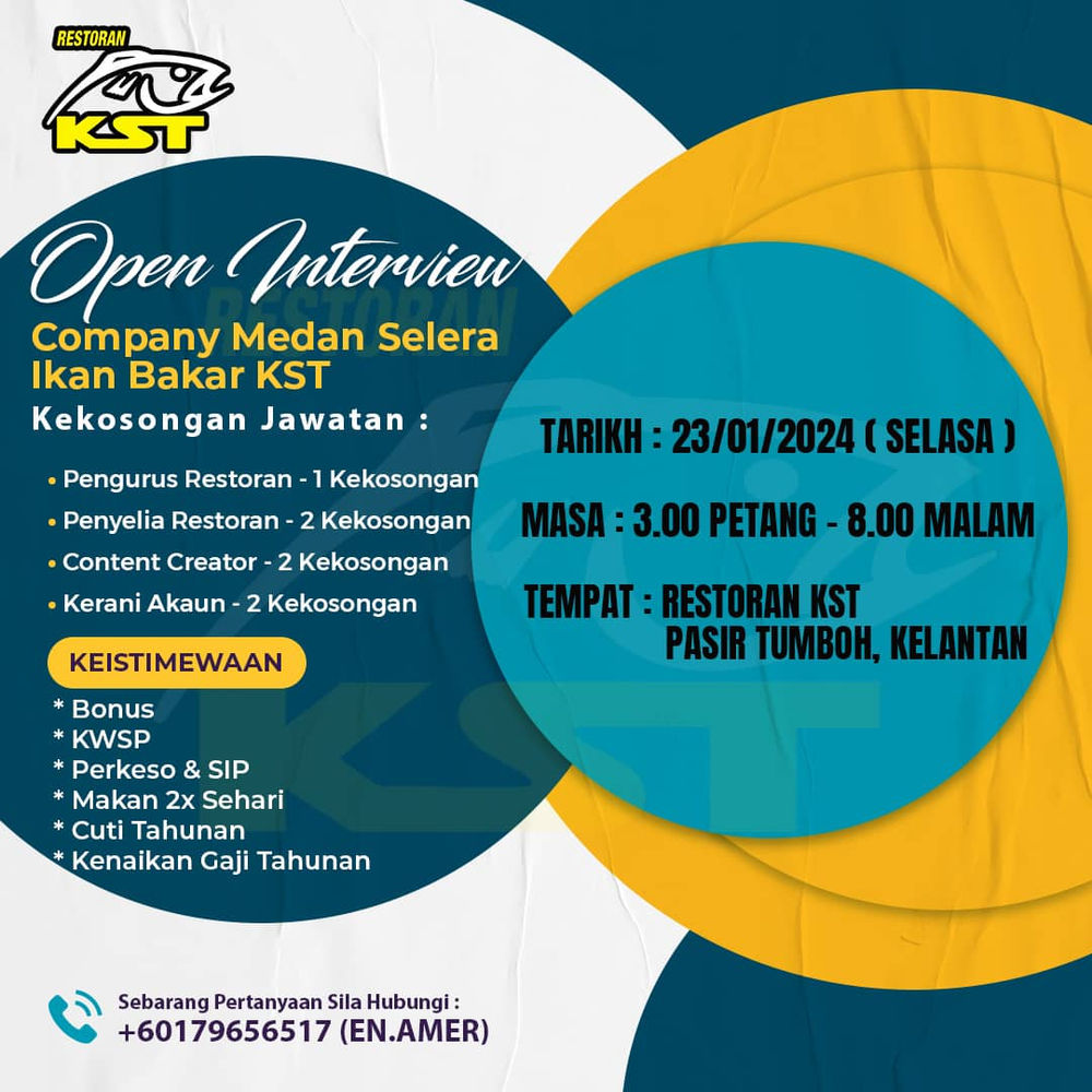Pelbagai Jawatan @Restoran KST | Cari Kerja Betul2