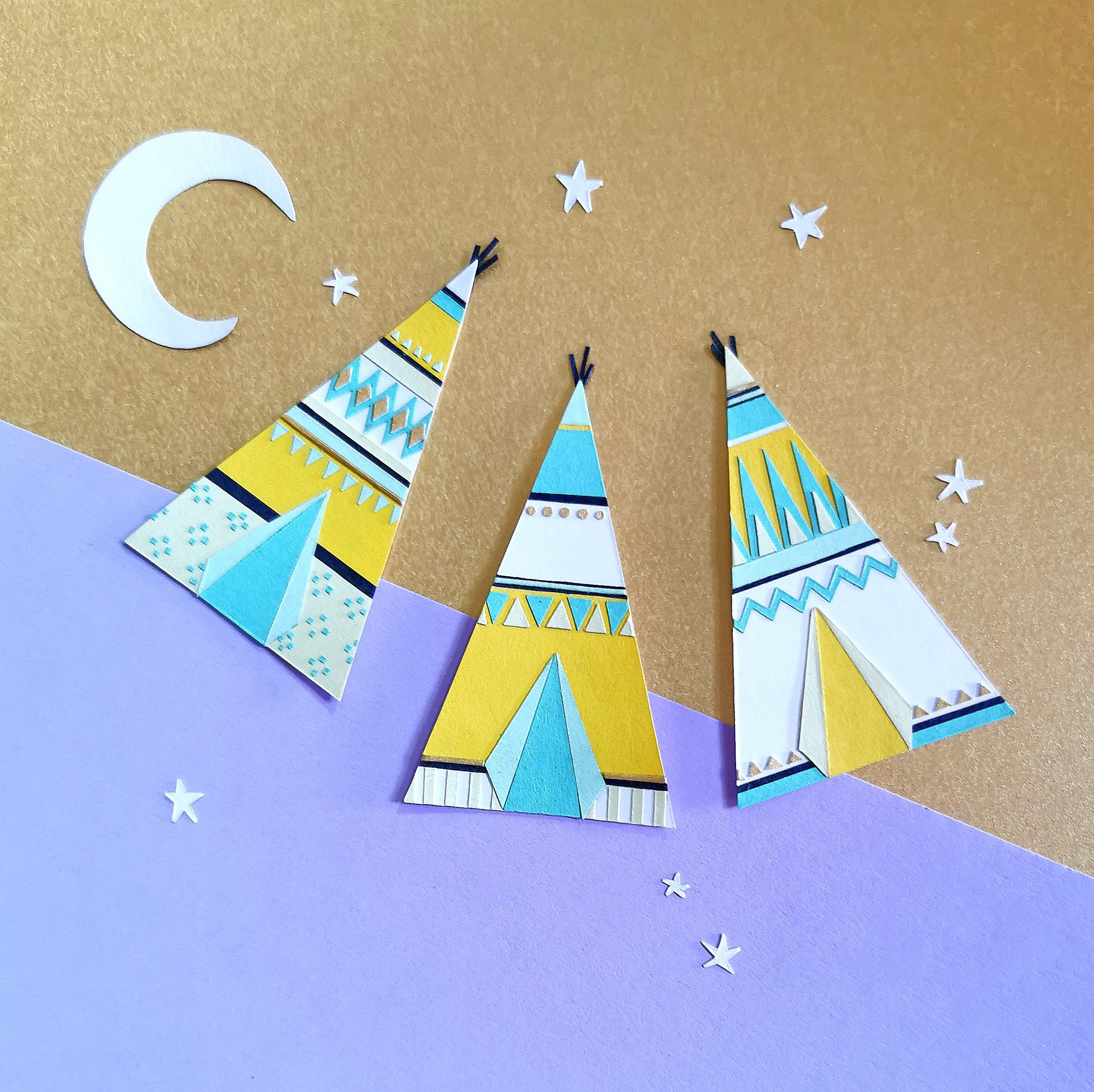 Bespoke Teepee Card | PaperPictureDesign