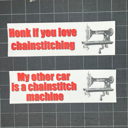 Chainstitch Bumper Stickers | Huckmade.com