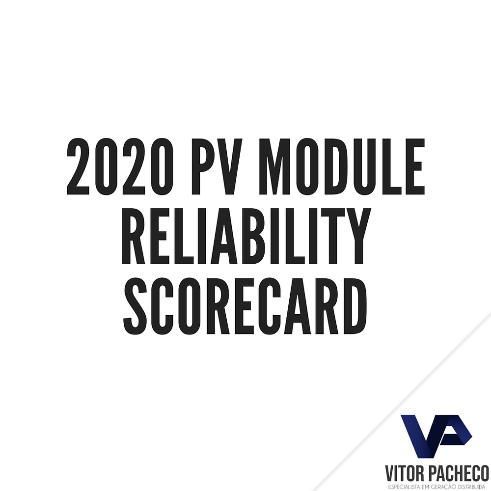 Comentários sobre o 2020 PV Module Reliability Scorecard
