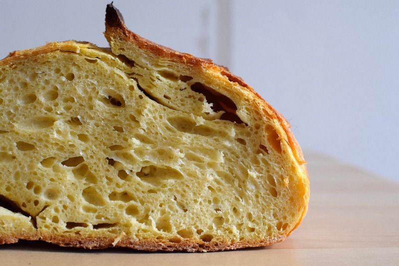 Yellow flour, yellow bread