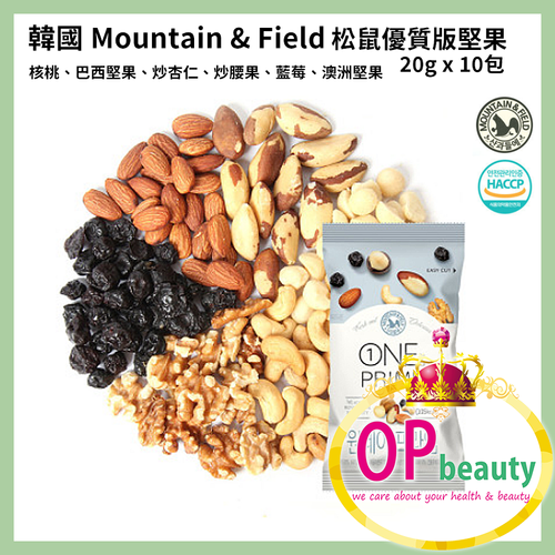 韓國 Mountaun & Field 松鼠優質版堅果 20g x 10包 | OP Beauty