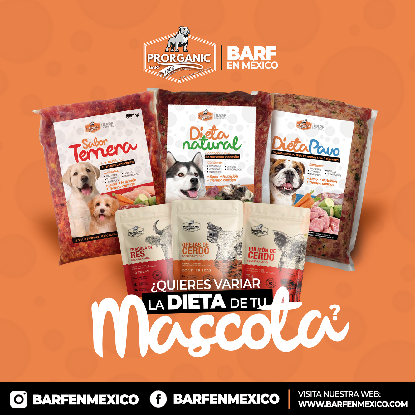 Alimento Natural para Mascotas | Dieta BARF | BARF a Domicilio