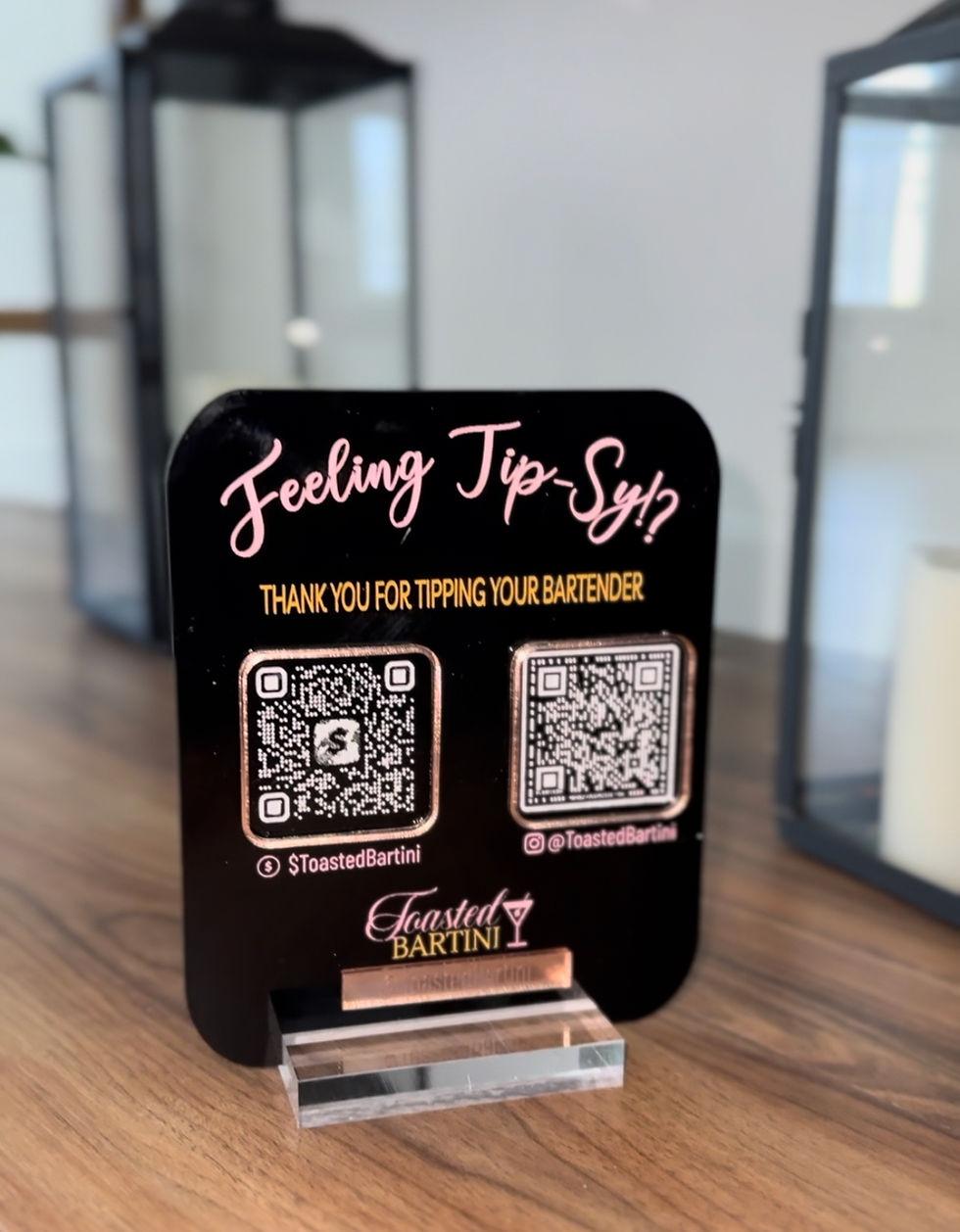 "Feeling Tip-sy" Acrylic Tip Sign | Detroit Flower Wall