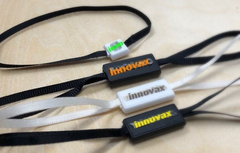 Plastic String Tags with ribbon