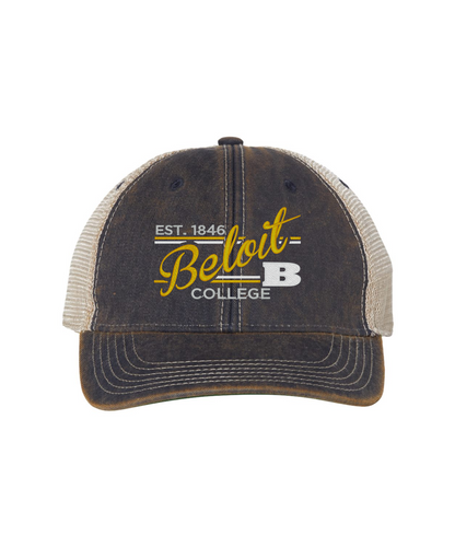 Embroidered LEGACY Old Favorite Trucker Cap - BC#32 - Navy/Khaki | WC ...