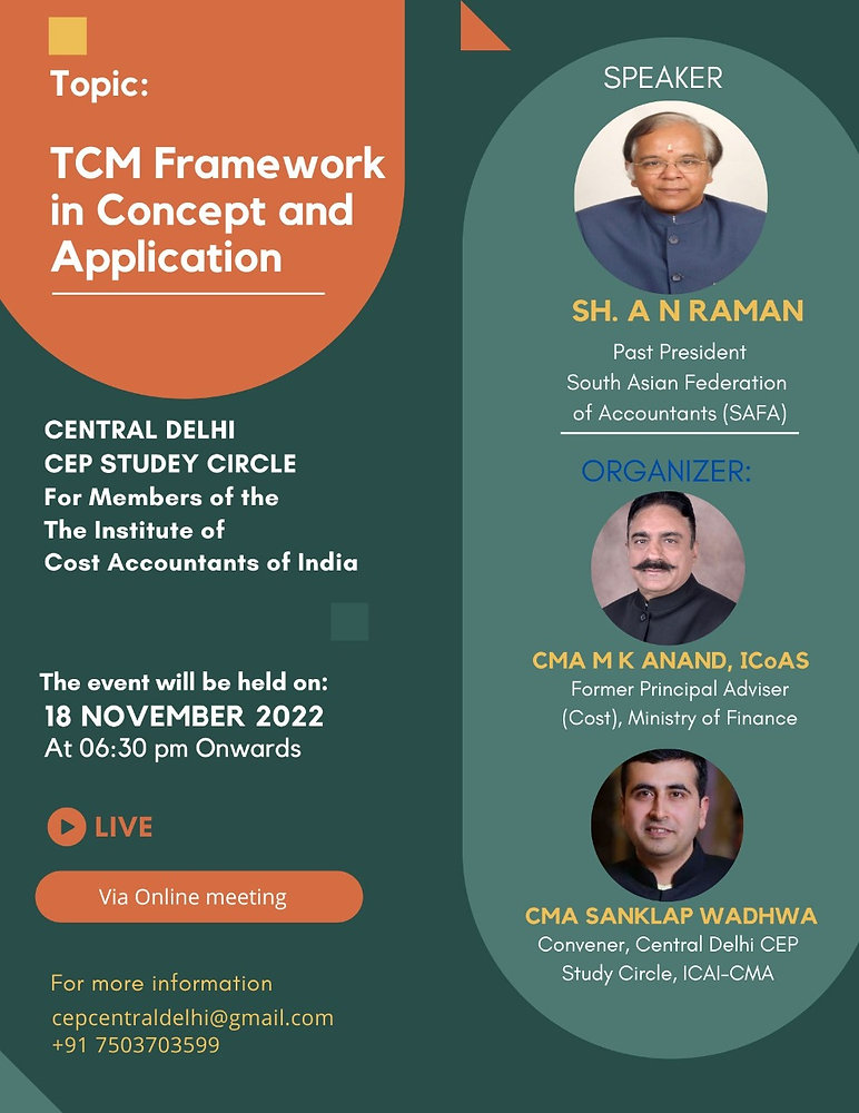 Program 14: TCM Framework in Concept and Application | Chandra Wadhwa & Co.