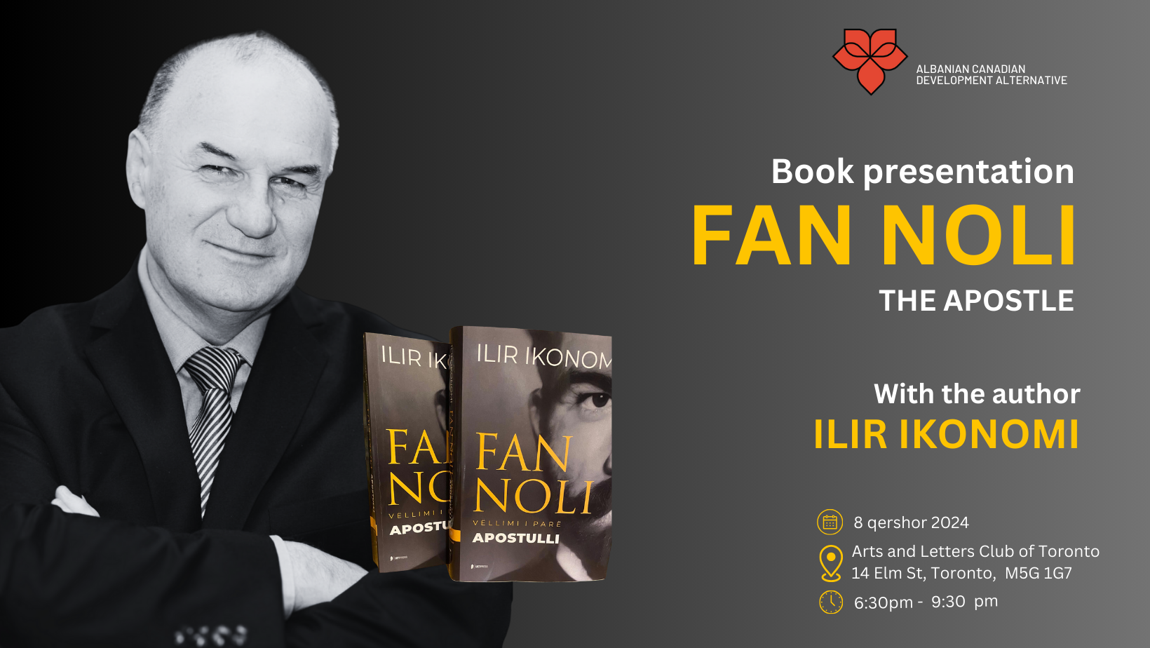 An evening with Ilir Ikonomi | ACDA