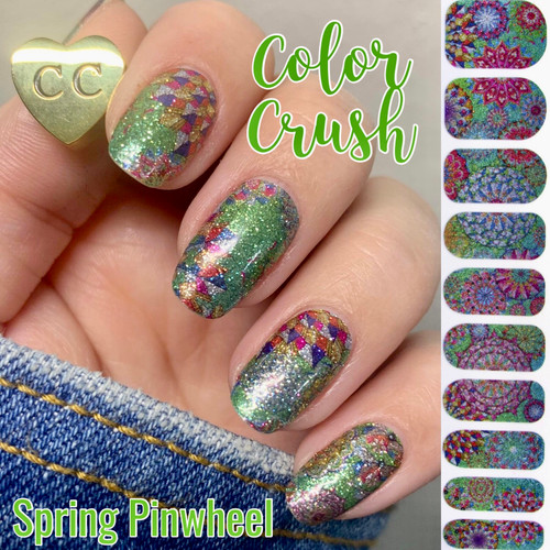Sparkling Spring Pinwheels | Color Crush Nails