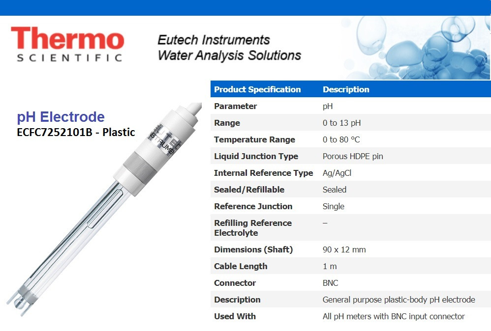 pH Electroda EUTECH pH700 - ECFC7252101B | PT PELITA DWI ASA | Jakarta