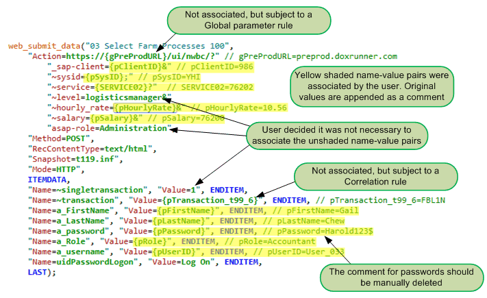 Parameter Association | docxrunner