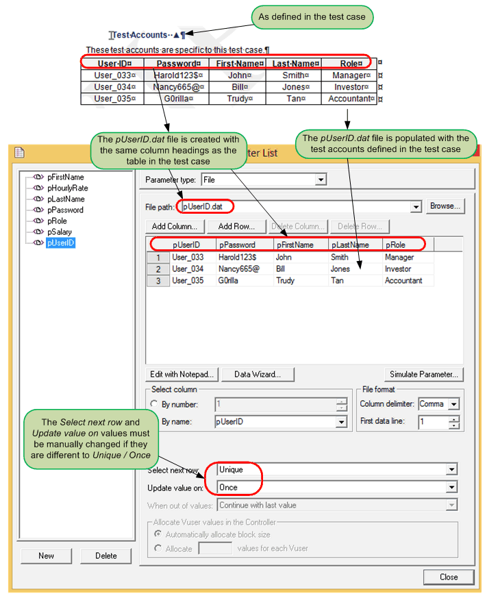 Parameter Association | docxrunner
