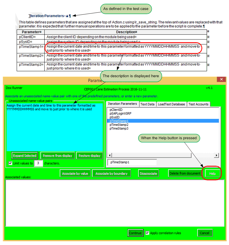 Parameter Association | docxrunner