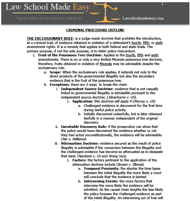 LawSchoolMadeEasy.com - Law School Outlines - Overview