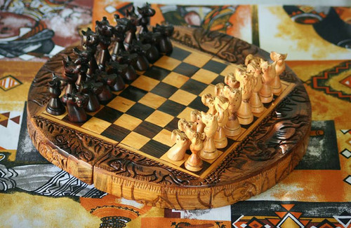 Safari Animal Chess Board & Pieces | beautifulafrican