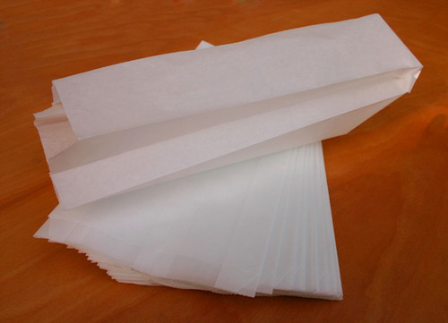 White Parchment Paper Bags; 14" x 6" x 3" | LV Parchment
