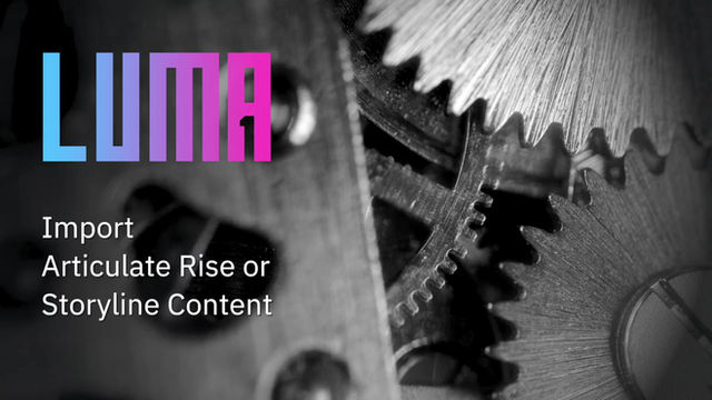 Import Articulate Rise or Storyline Content in LUMA1
