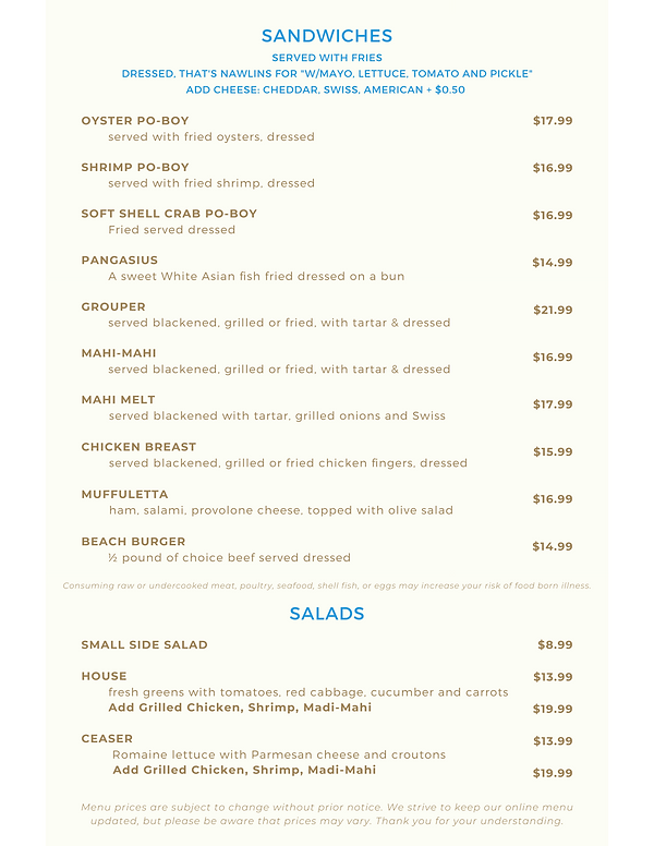 Menu | Kenny D's