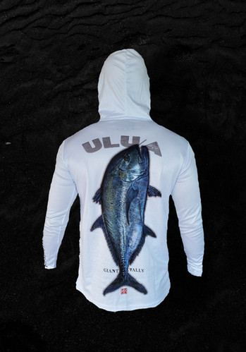 Ulua Gyotaku UV Long Sleeve T-shirt | DesmondThainFineArt