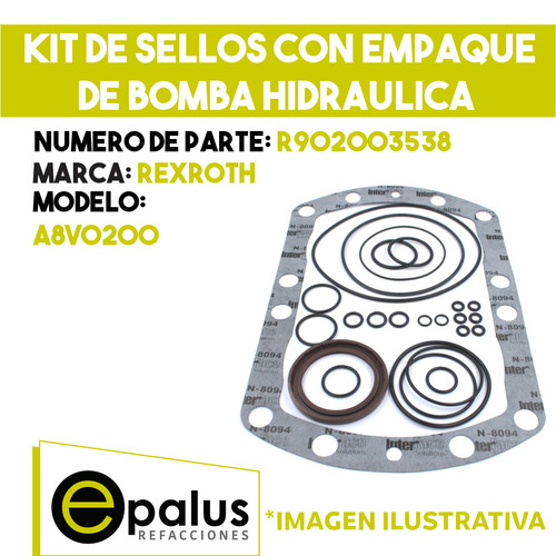 KIT DE SELLOS CON EMPAQUE DE BOMBA HIDRÁULICA - PARTE: R902003538 | Epalus