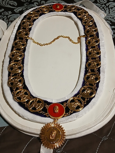 Honorary Past Imperial Commandress Collar & Collar Case | DK Masonic Greek