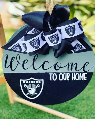 Raiders Welcome Door Hanger | Kirolos Crafts