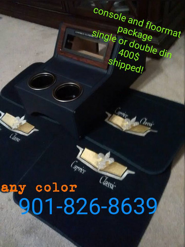 caprice 77-90 custom console and mats combo | Brandon Walls Inc.