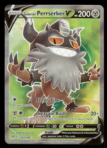 Galarian Perrserker V | 183/196 | Lost Origin | NM | Collectors Cardhouse