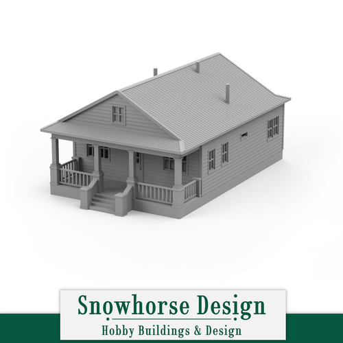Craftsman Cottage (HO Scale 1:87) | Snowhorse Design